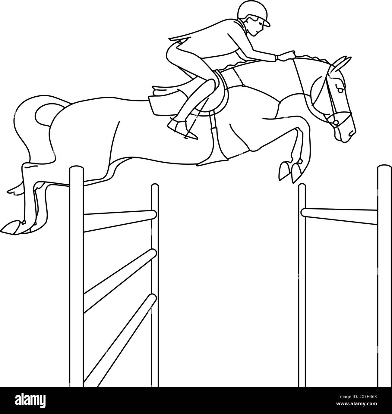 Horse obstacle course Stock Vector Images - Alamy