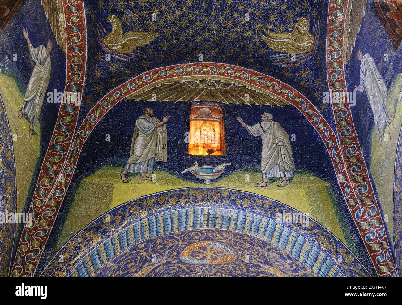 Ravenna, Ravenna Province, Italy. Interior of the 5th century mausoleum ...