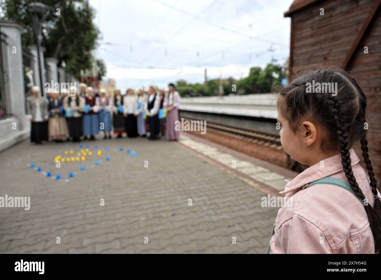 ODESA, UKRAINE - MAY 18, 2024 - Actors perform at the Odesa Railway ...
