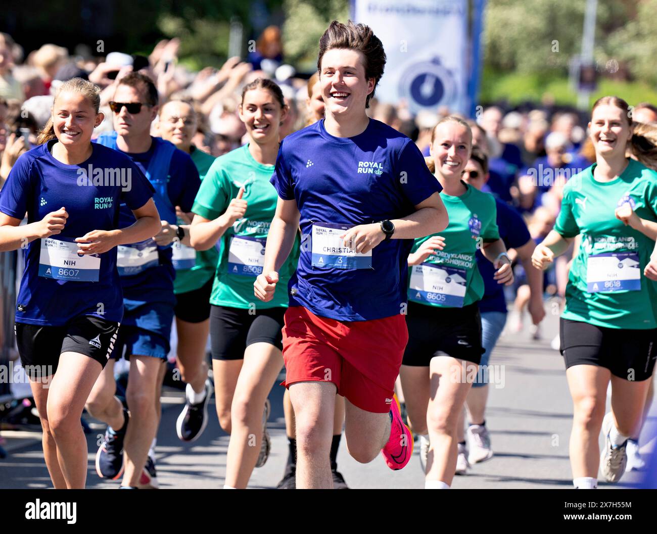 Crown Prince Christian runs One Mile during the Royal Run in ...