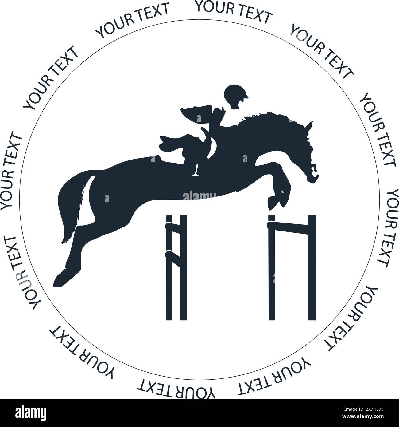 Horse Jumping Logo Design