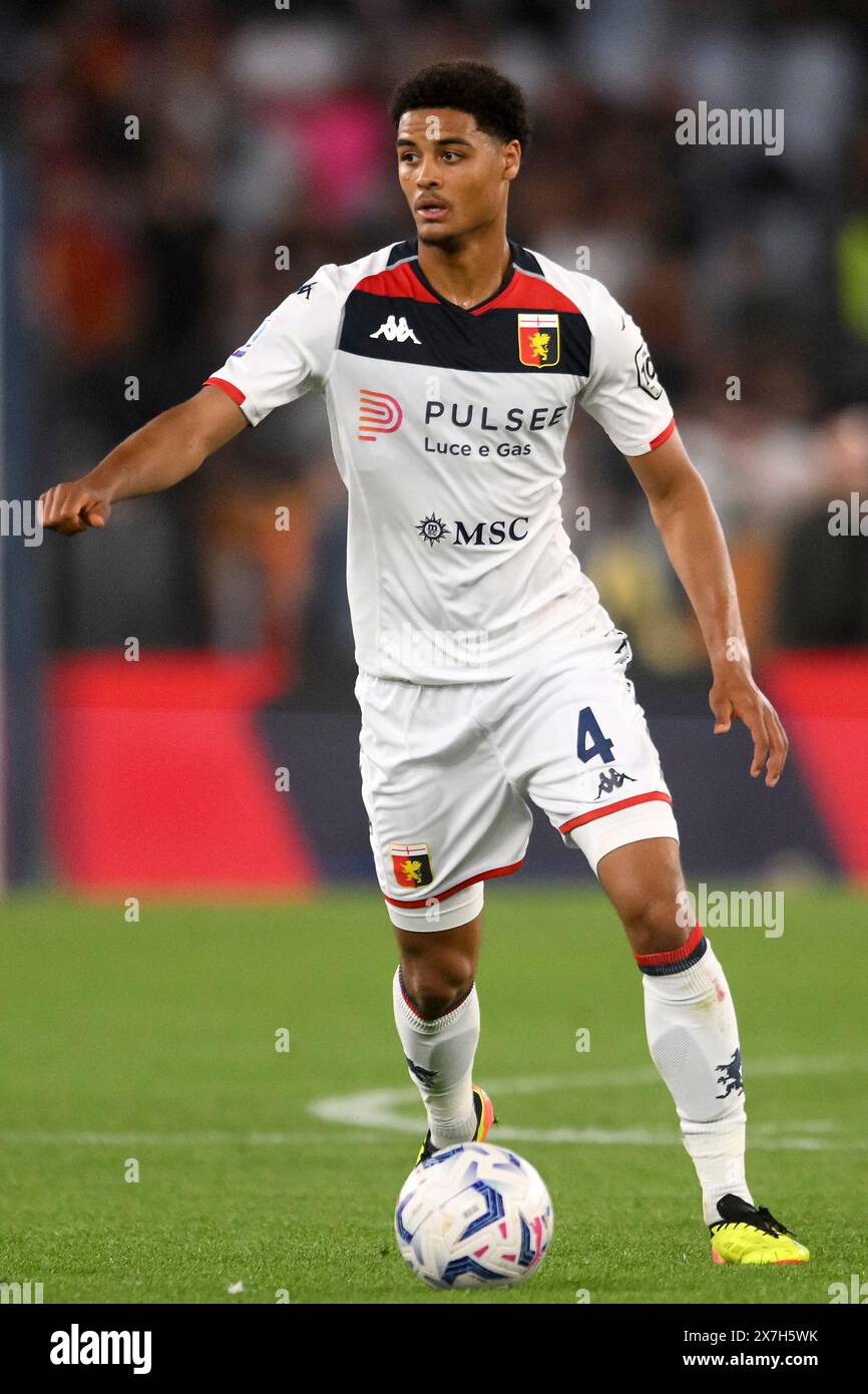 Koni De Winter of Genoa CFC in action during the Serie A football match ...