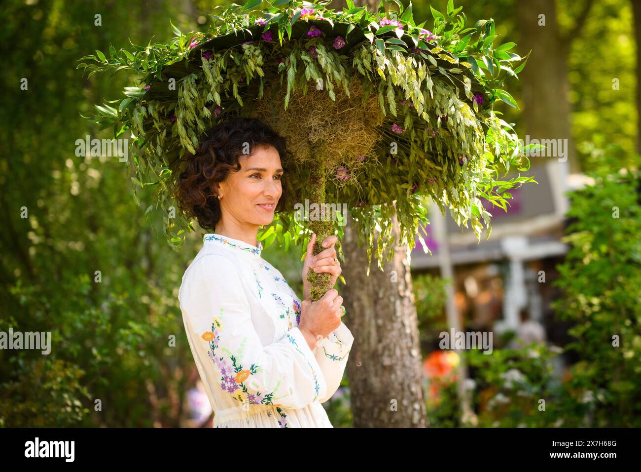 London, UK. 20 May 2024. Indira Varma in the WaterAid Garden during the ...