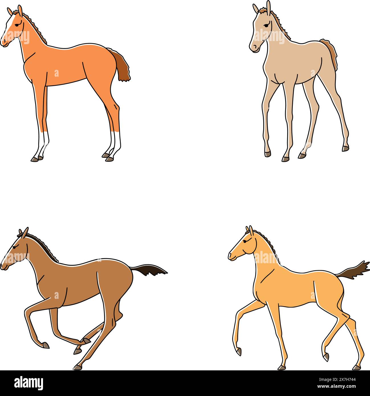 Funny cartoon horse character walking hi-res stock photography and ...