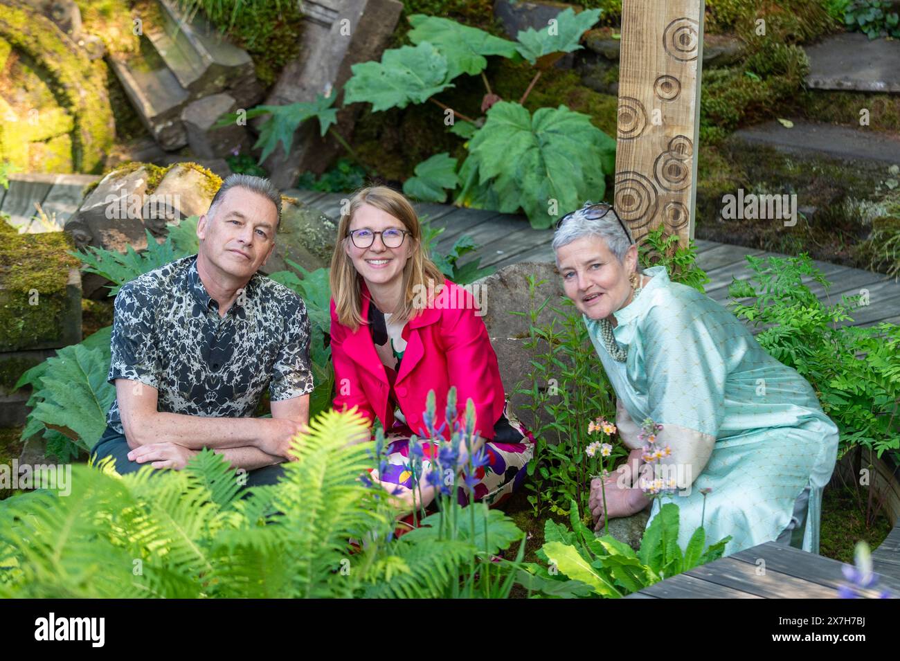London, UK. 20 May 2024. (L) Chris Packham with designers Sophie ...