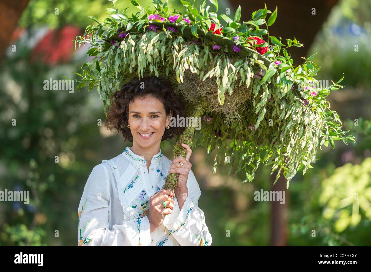 London, UK. 20 May 2024. Indira Varma at the WaterAid Garden, designed ...