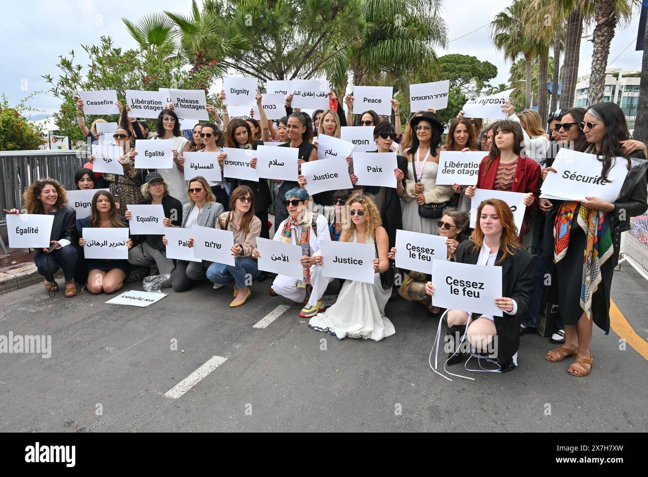 EXCLUSIVE. Lubna Azabal, Louise Aubery, Hanna Assouline, Valerie Donzelli, Laetitia Eido at a ...