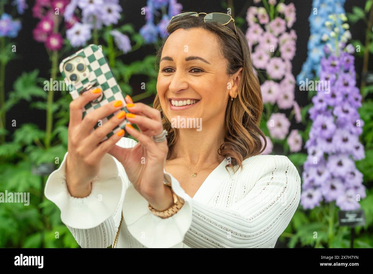 London, UK. 20 May 2024. Dame Jessica Ennis-Hill takes a selfie in ...