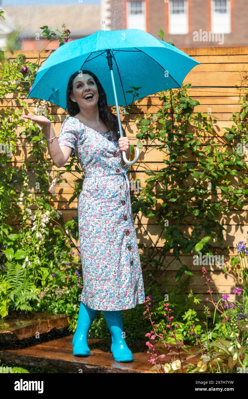 London, UK. 20 May 2024. Meteorologist Lisa Tobin at the Flood Re: The ...