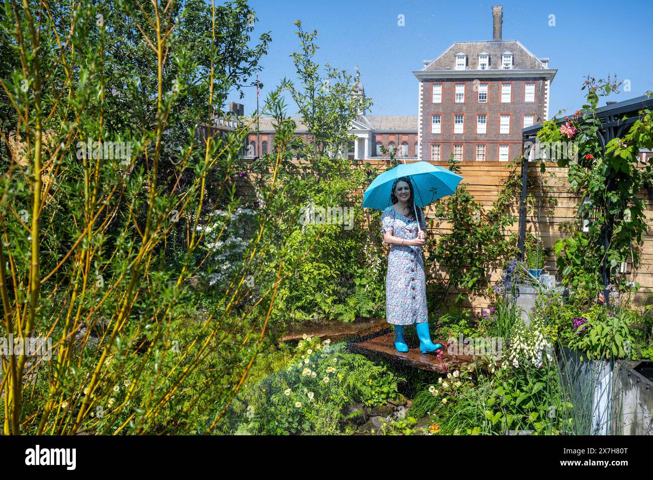 London, UK. 20 May 2024. Meteorologist Lisa Tobin at the Flood Re: The ...