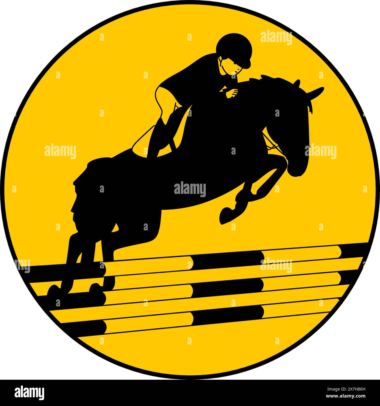 Show jumping vector illustration icon Logo Stock Vector Image & Art - Alamy