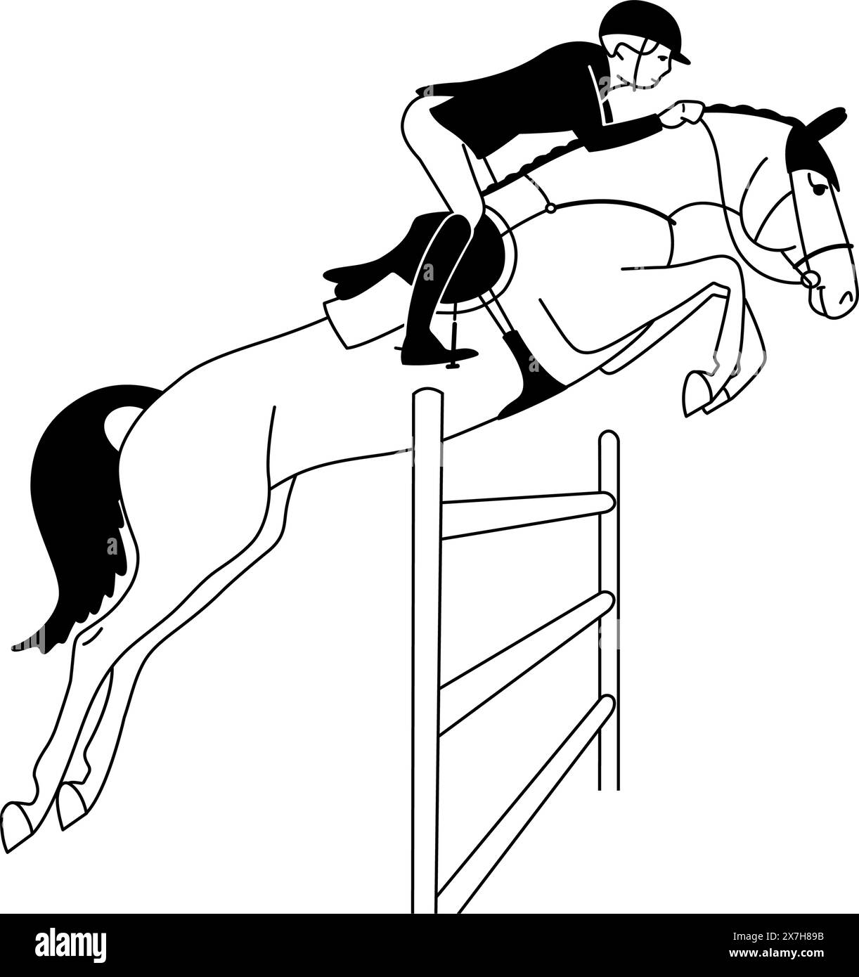 Jumping obstacle course fence Stock Vector Images - Alamy