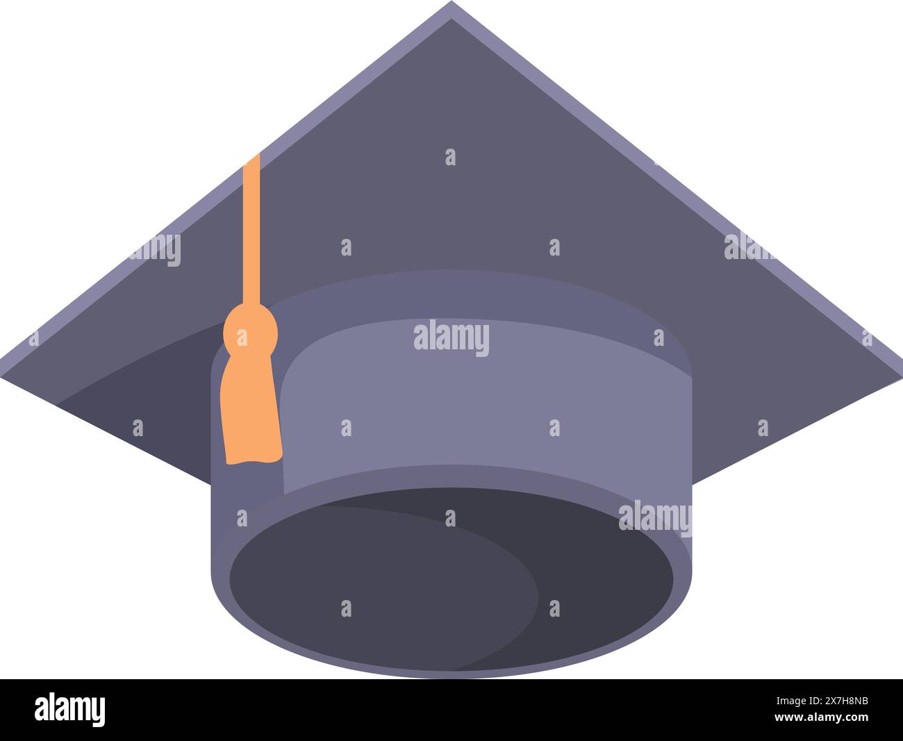 Isometric vector illustration of graduation cap as a symbol of academic ...