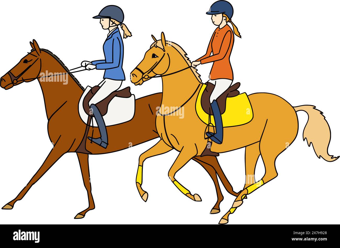Competition of horses Stock Vector Images - Alamy