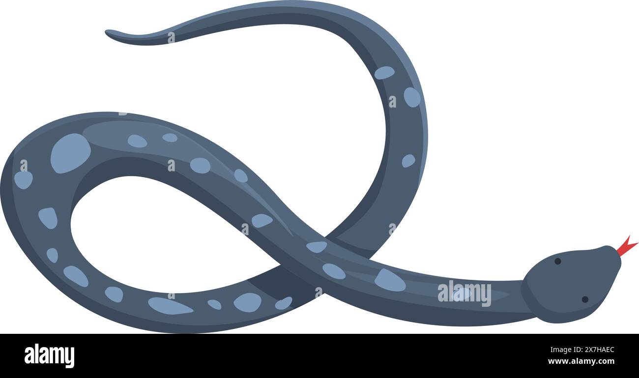 Cheerful and playful cartoon serpent illustration with smooth curves ...