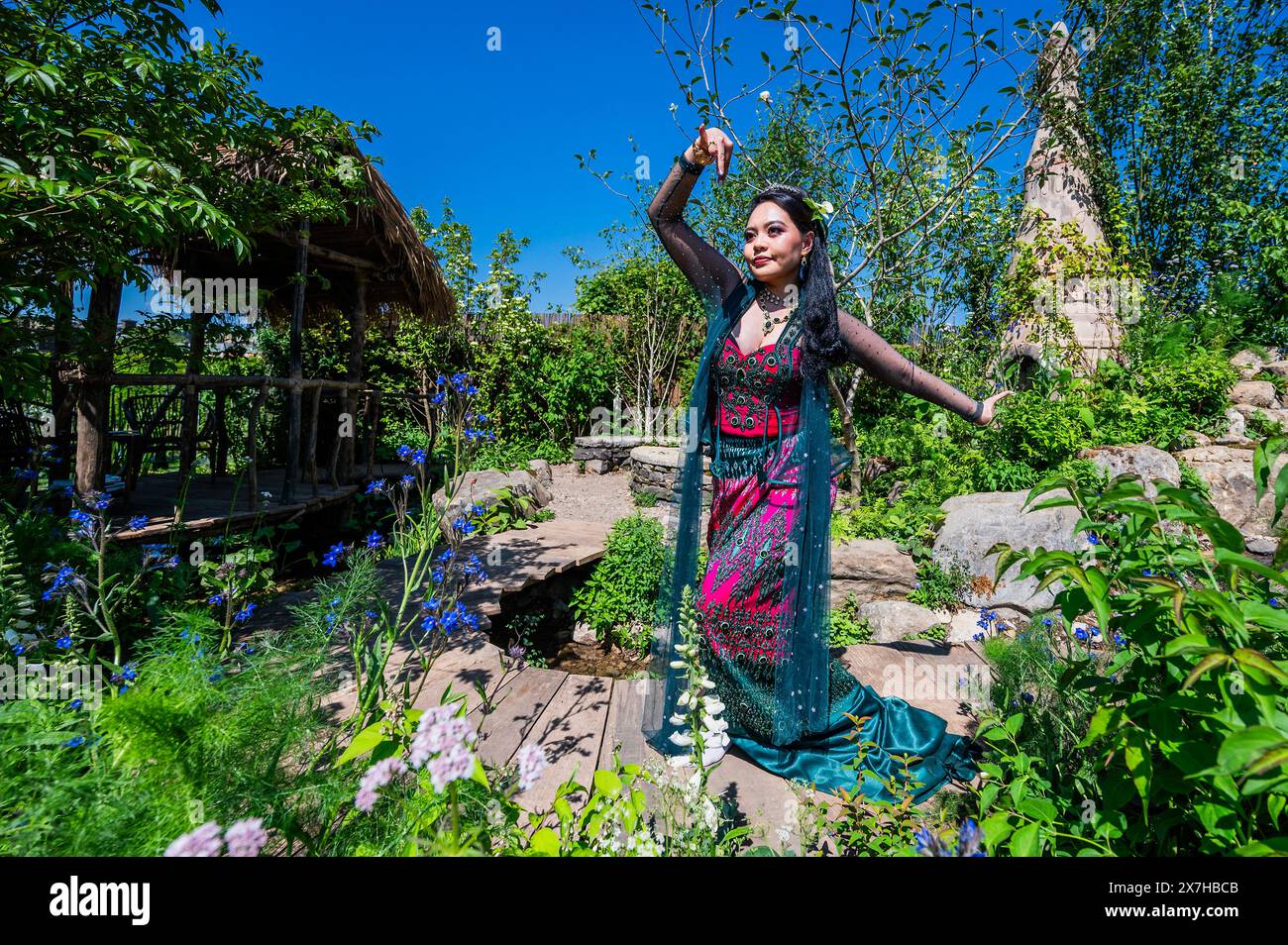 London, UK. 20th May, 2024. A burmese dancer on the Burma Skincare ...