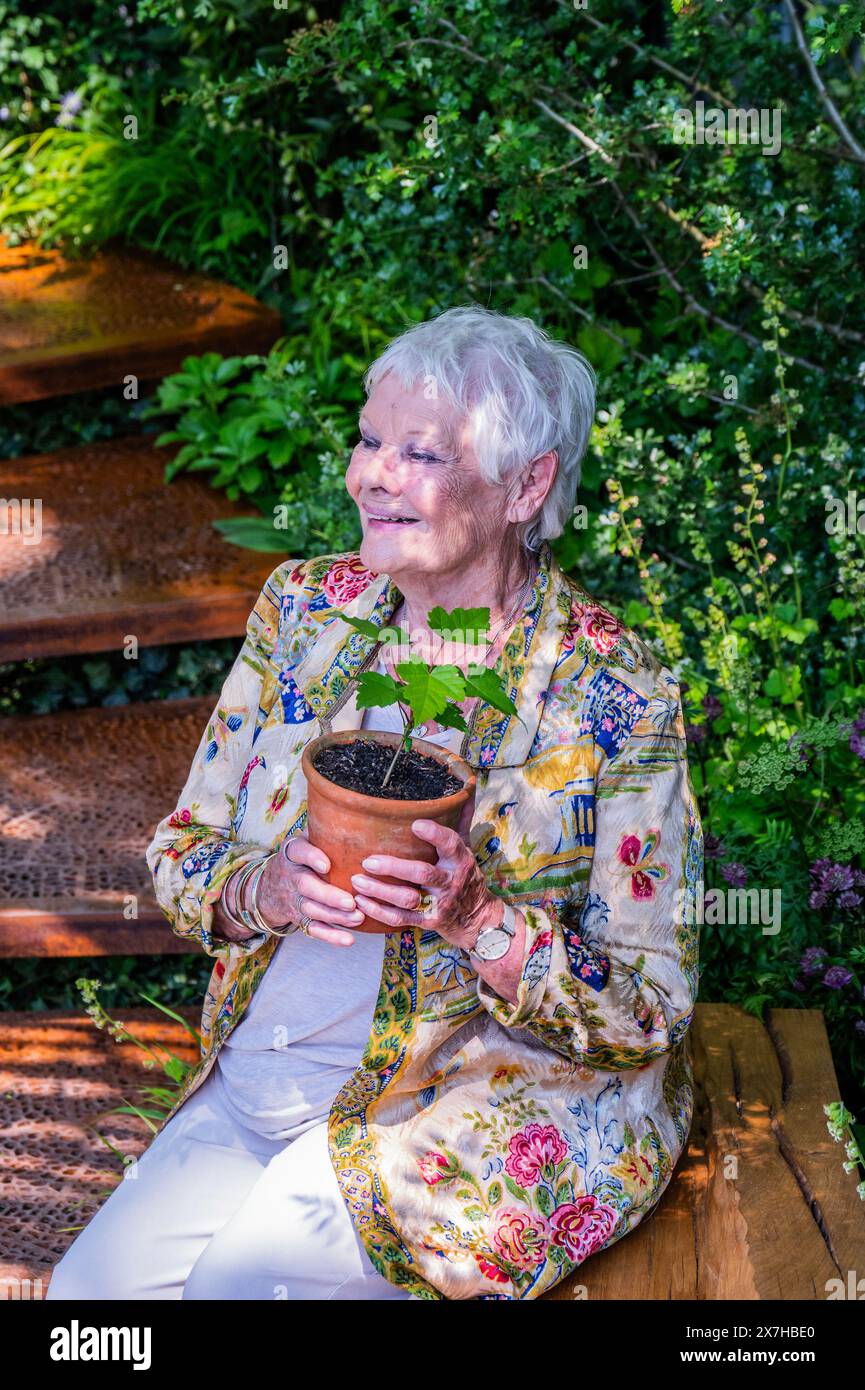 London, UK. 20th May, 2024. Dame Judy Dench s joined by a student ...