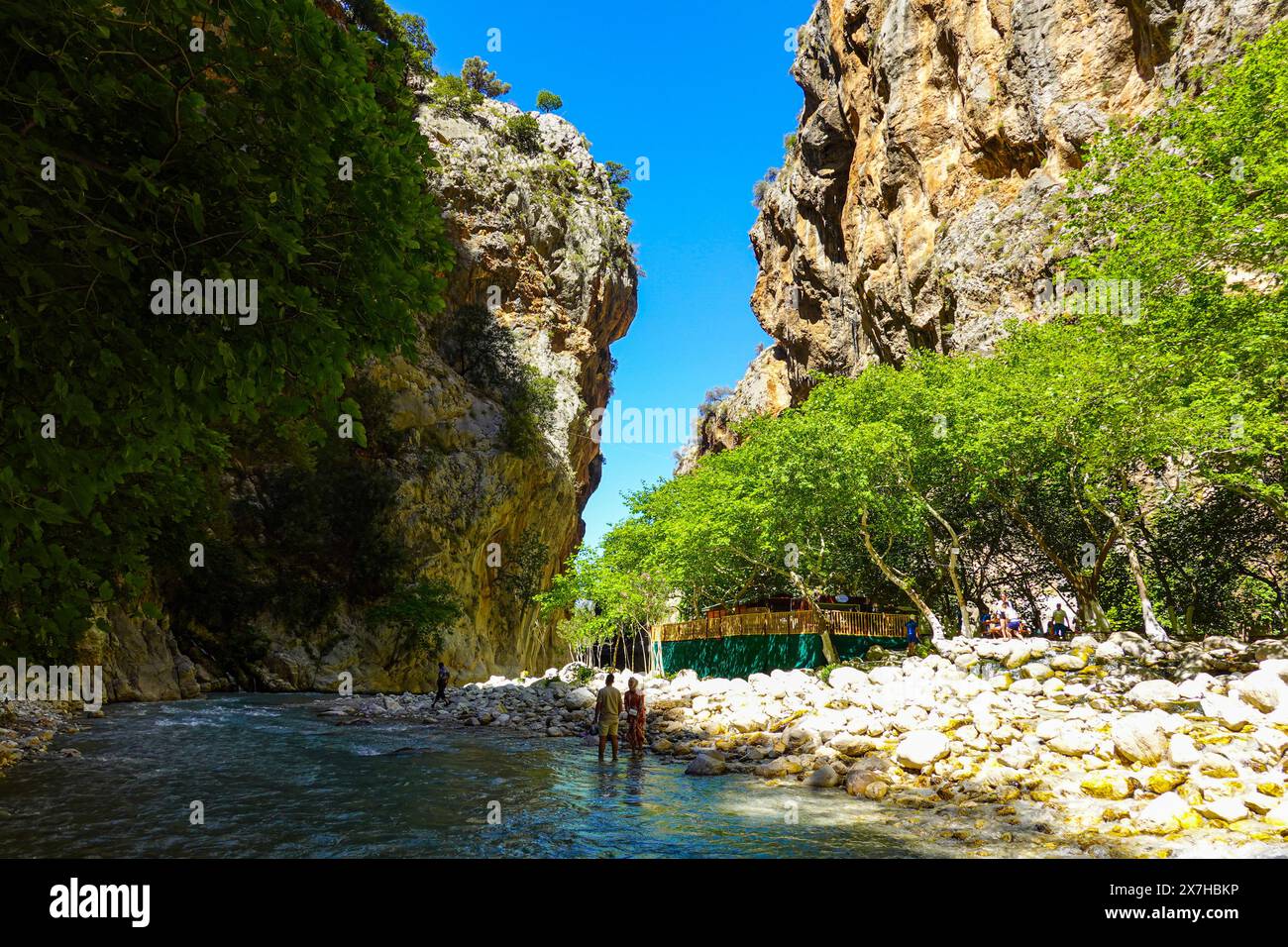 The popular tourist destination of Saklikent Gorge, Lycia, Turkey Stock ...