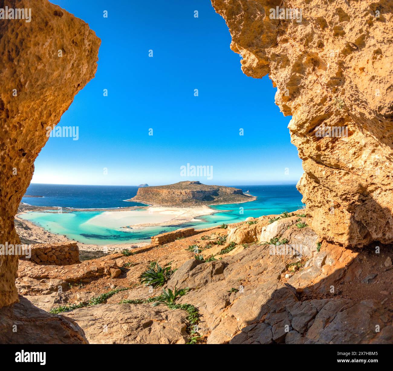Amazing view of Balos Lagoon with magical turquoise waters, lagoons ...