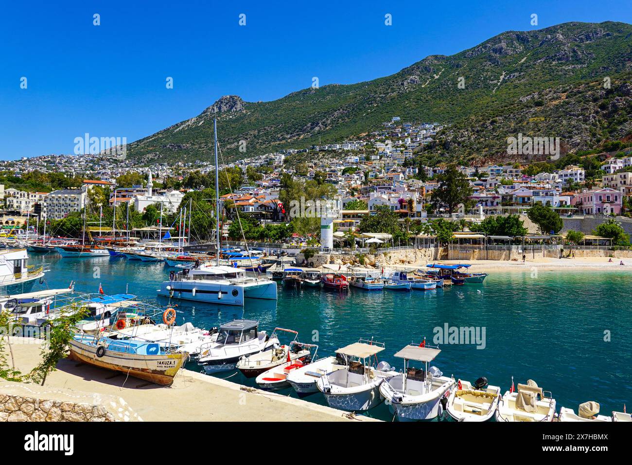 The popular resort of Kalkan, Antalya, Turkey Stock Photo - Alamy