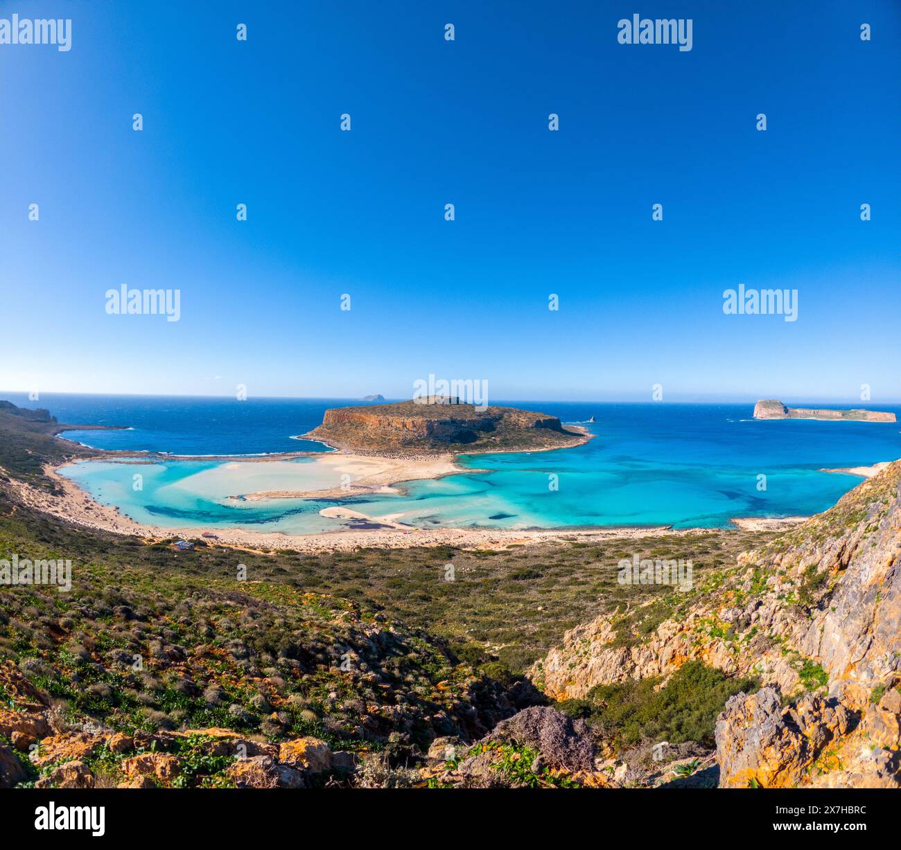 Drone aerial view balos mpalos lagoon hi-res stock photography and ...
