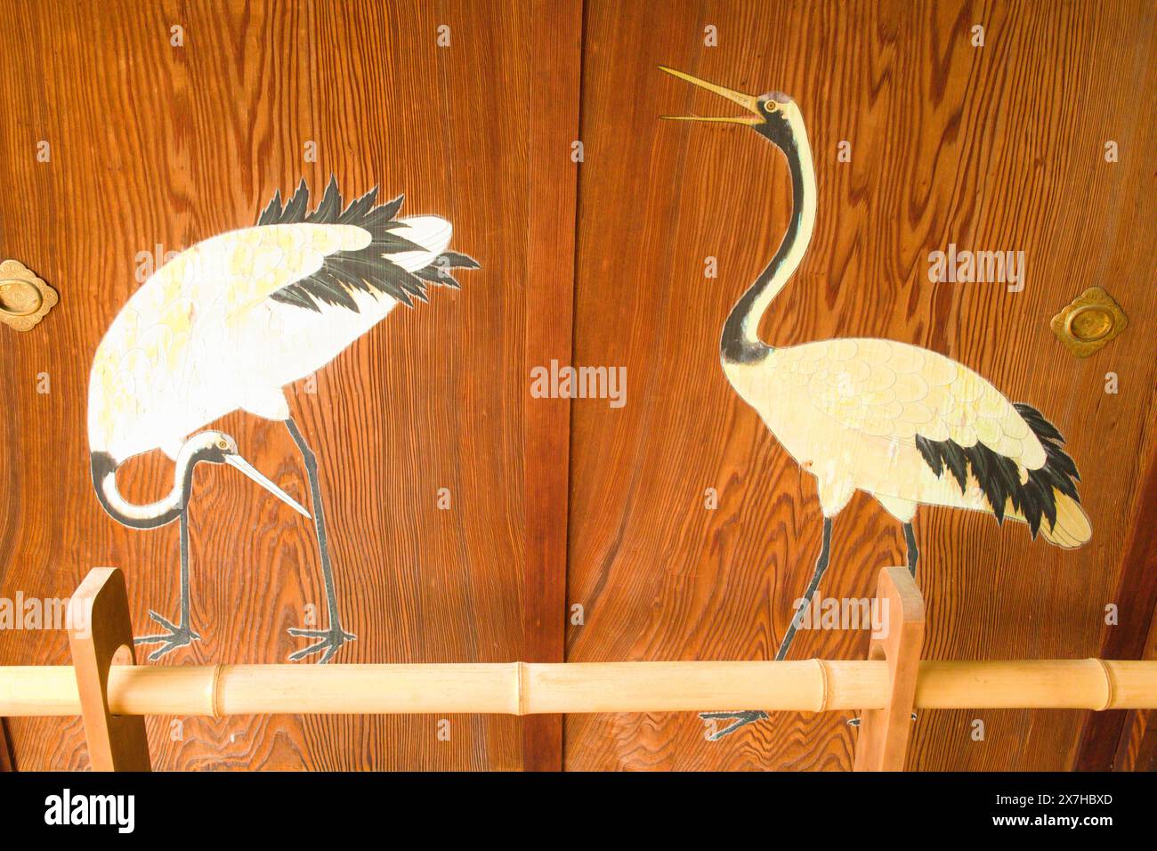 Japan, Kyoto, Taizoin Zen Temple, door, crane images Stock Photo - Alamy