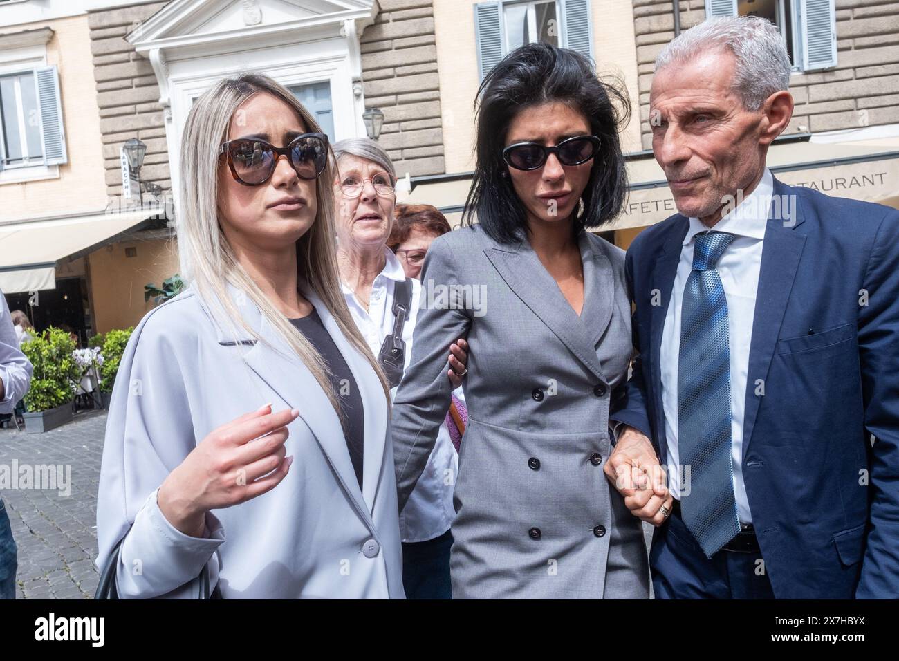 Roma, Italia. 20th May, 2024. La moglie Giulia Berdini ai funerali del ...