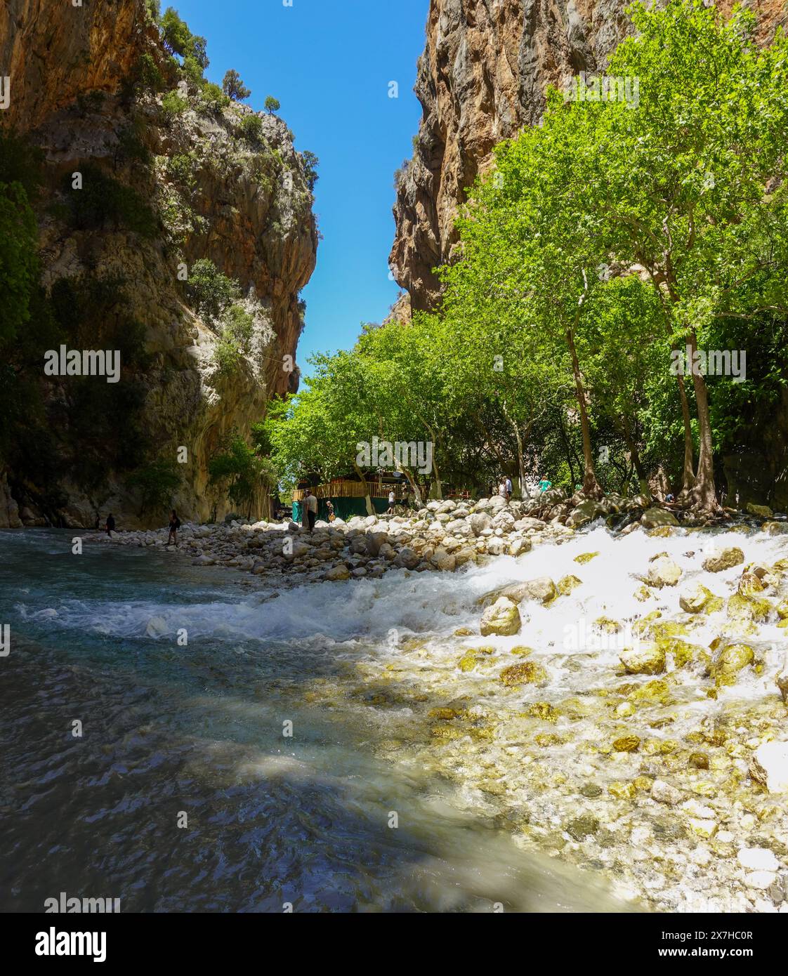 The popular tourist destination of Saklikent Gorge, Lycia, Turkey Stock ...