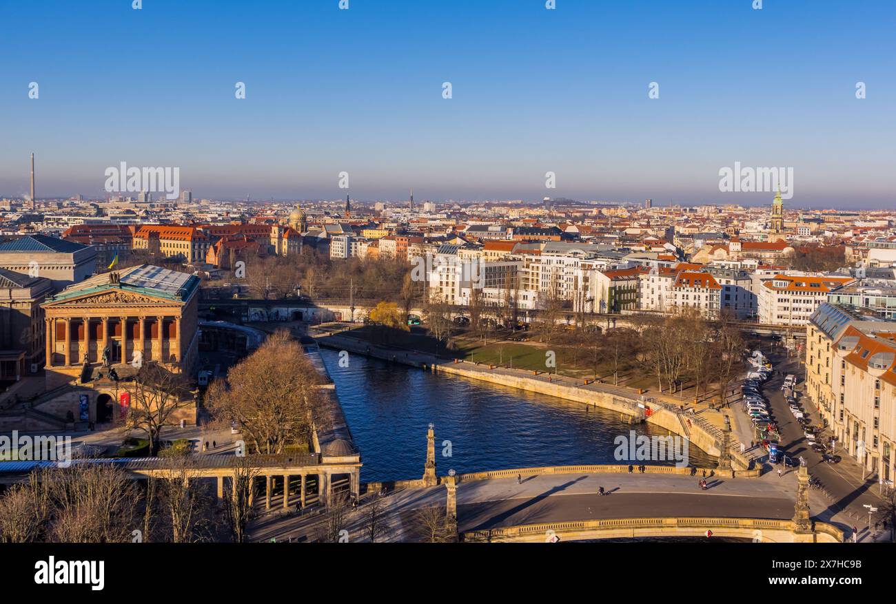 Aerial panoramic view of central Berlin from Berlin Cathedral Stock ...
