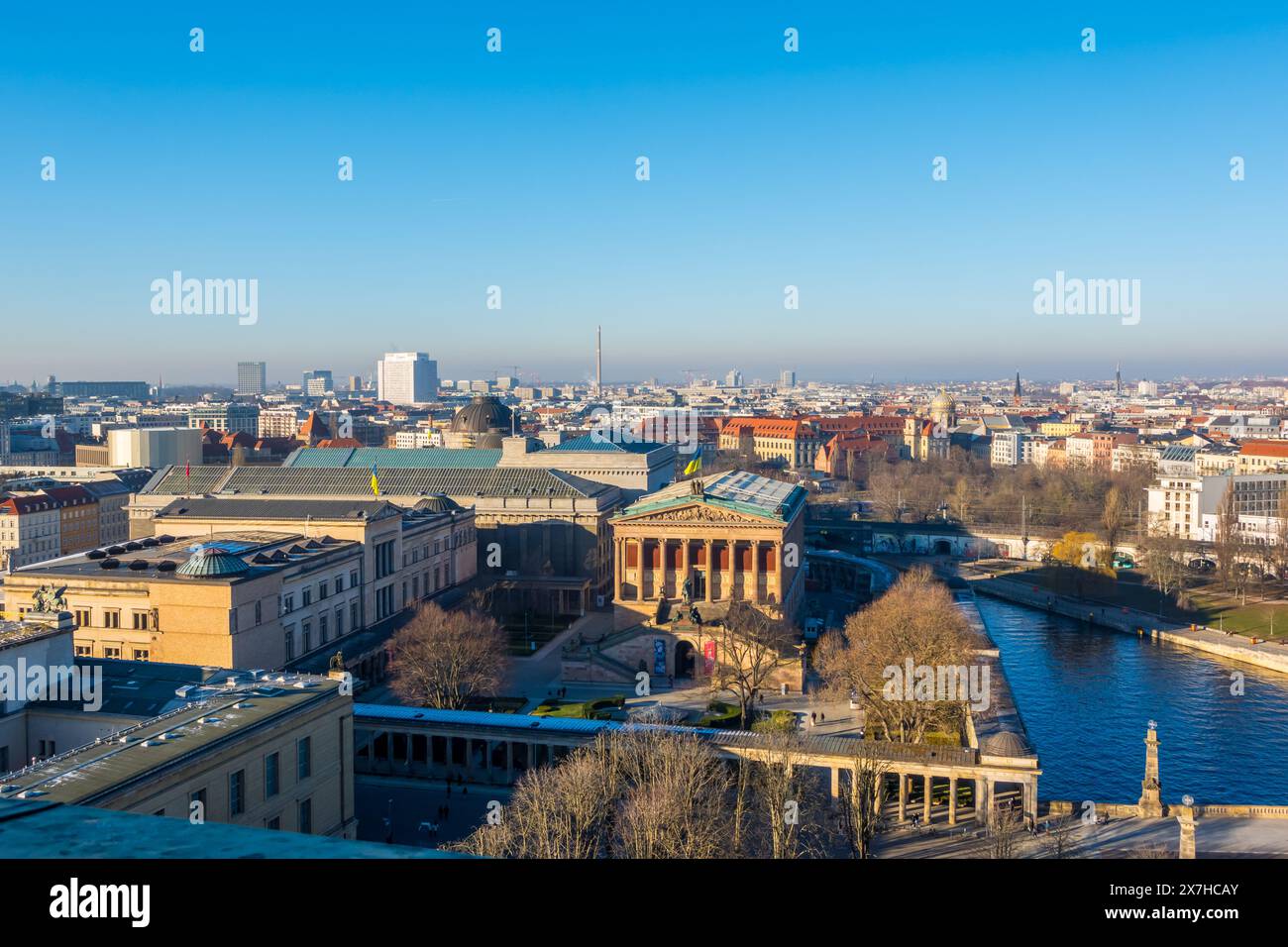 Aerial panoramic view of central Berlin from Berlin Cathedral Stock ...
