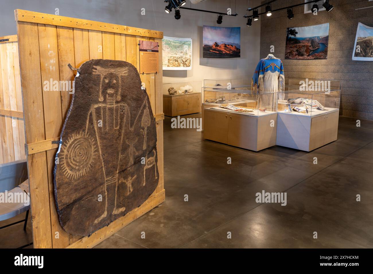 Reproduction of a Fremont Culture rock art panel in the Utah Field ...