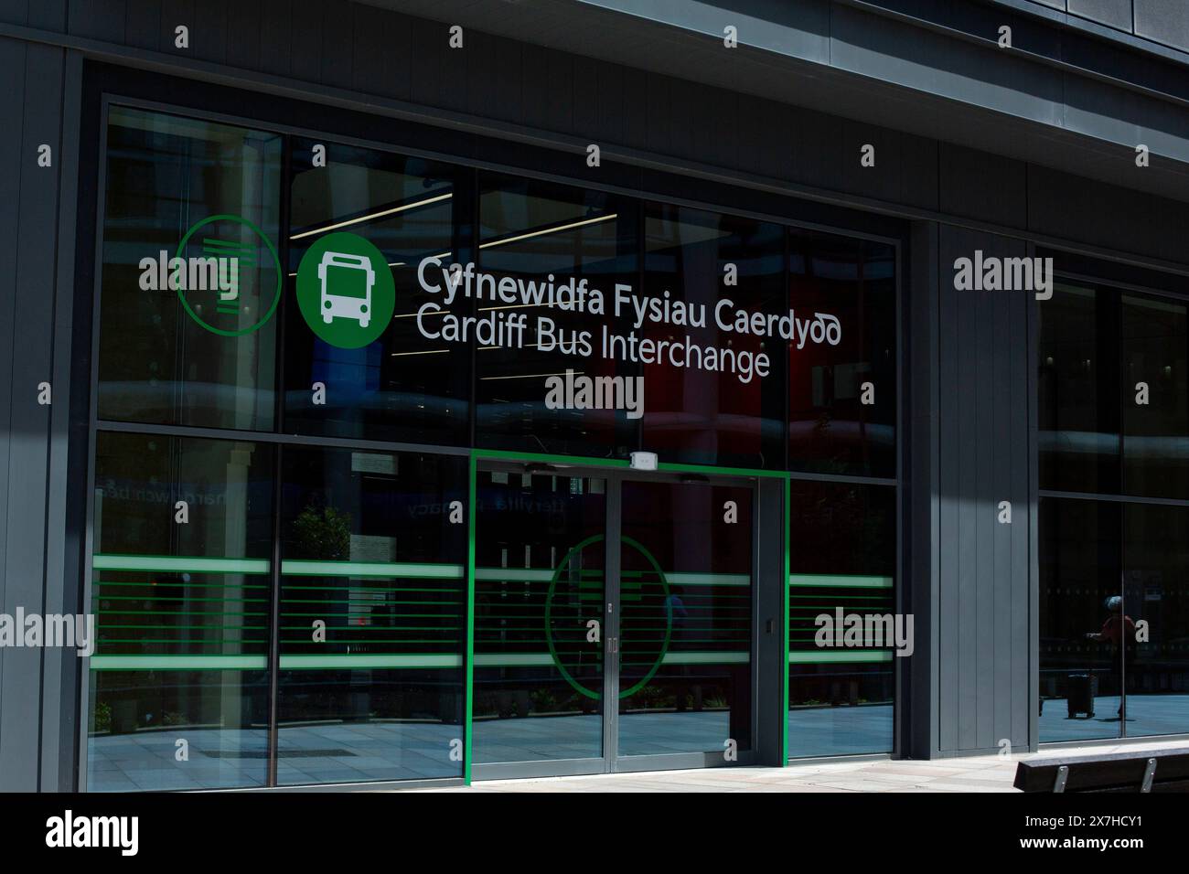 An entrance to the new Cardiff Bus Interchange in Cardiff city centre ...