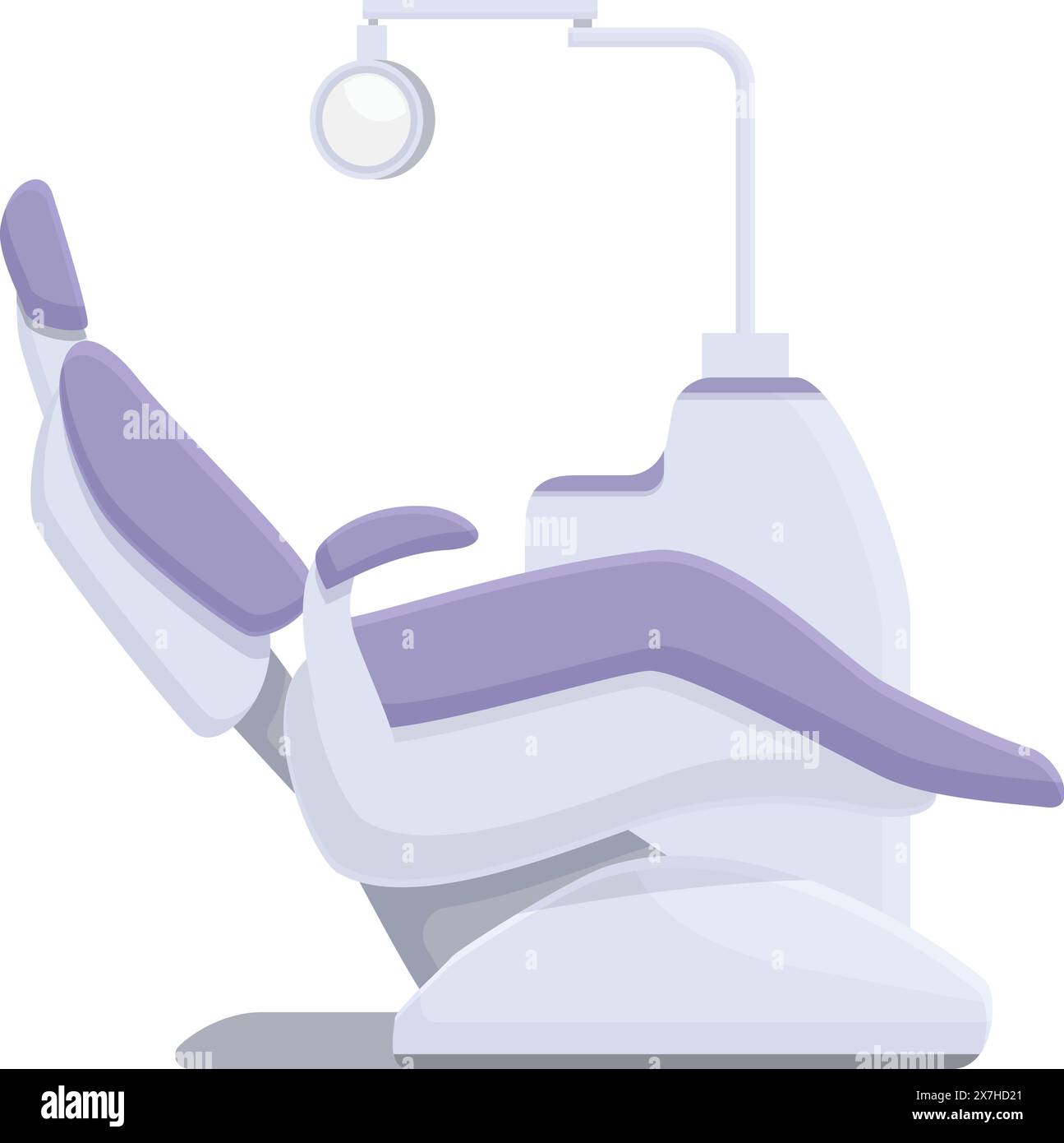 Modern dental chair vector illustration with contemporary minimalistic ...