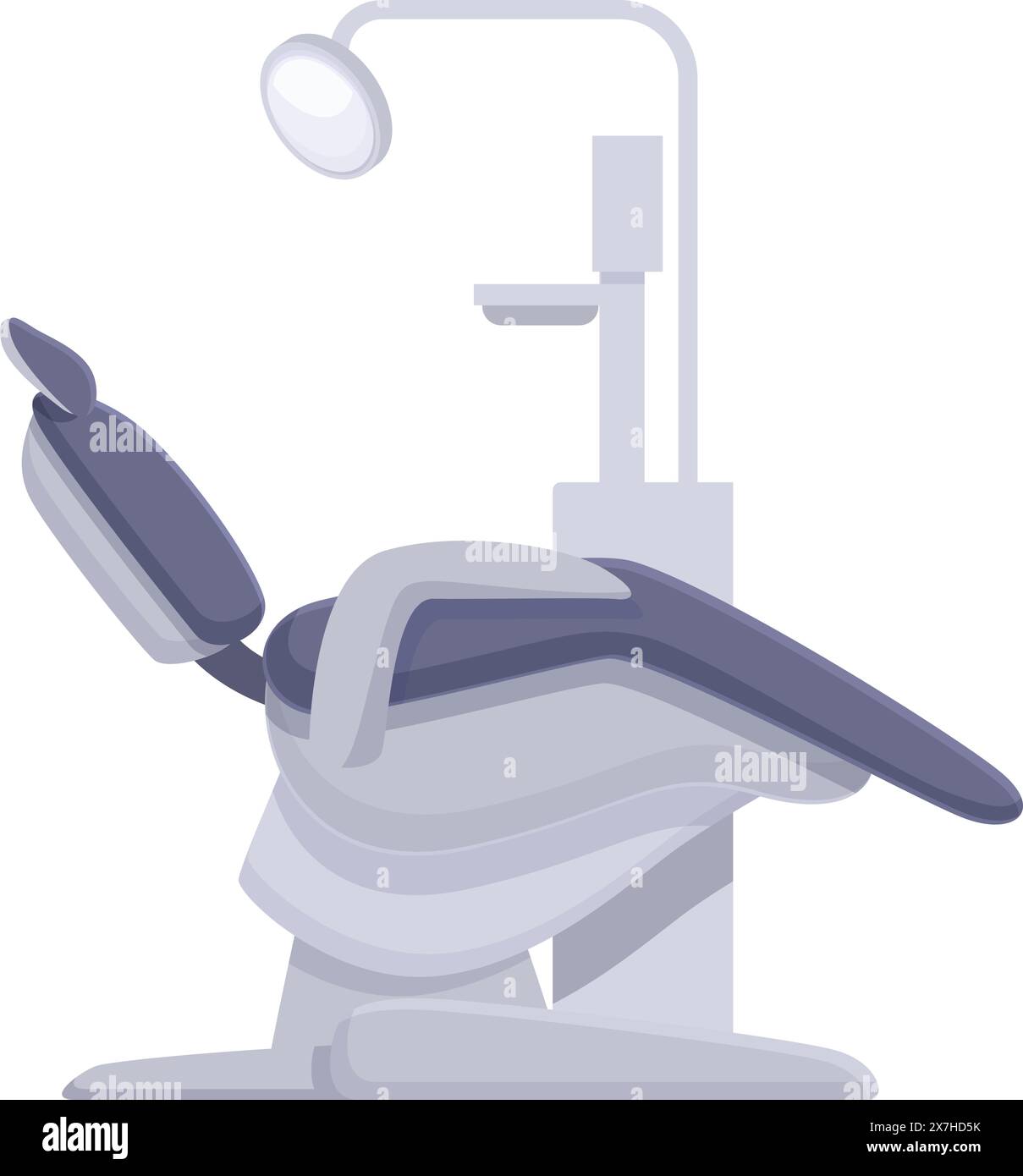 Modern dental chair illustration in a professional healthcare clinic ...