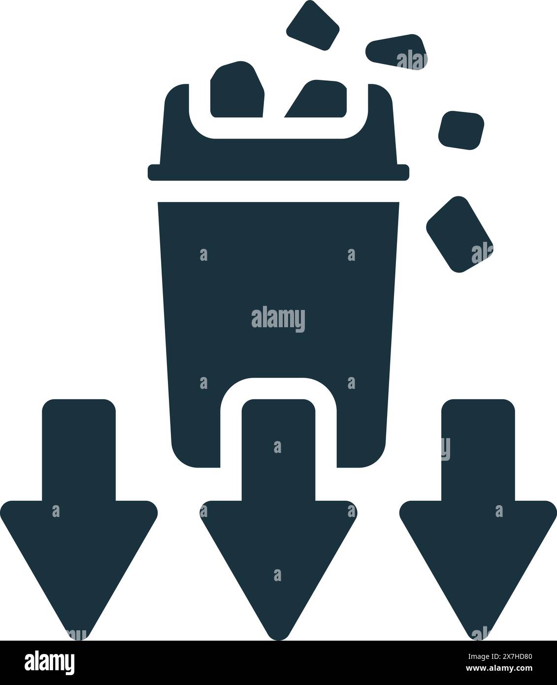 Waste Reduction icon. Monochrome simple Social Responsibility icon for ...