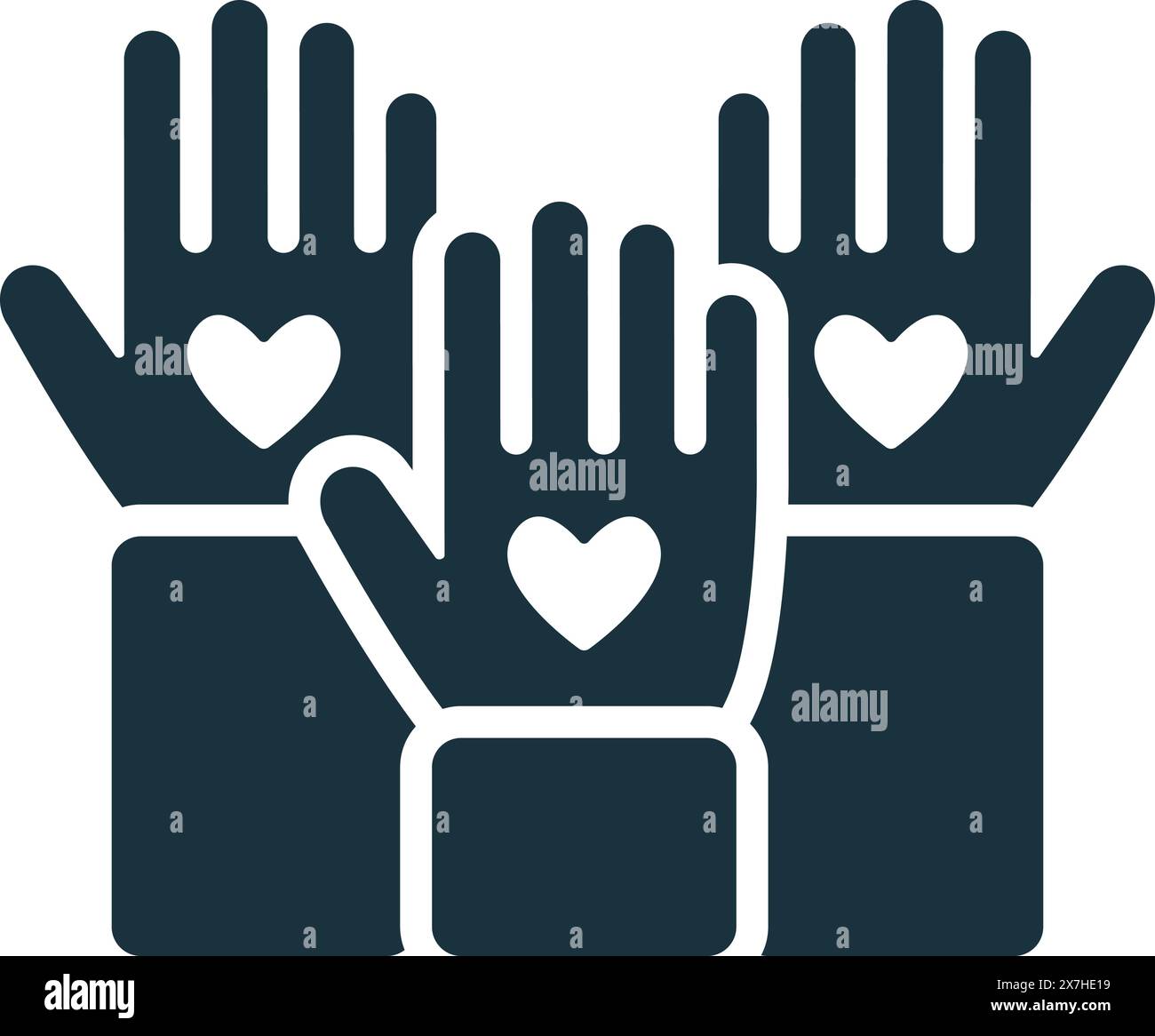 Volunteerism icon. Monochrome simple Social Responsibility icon for ...