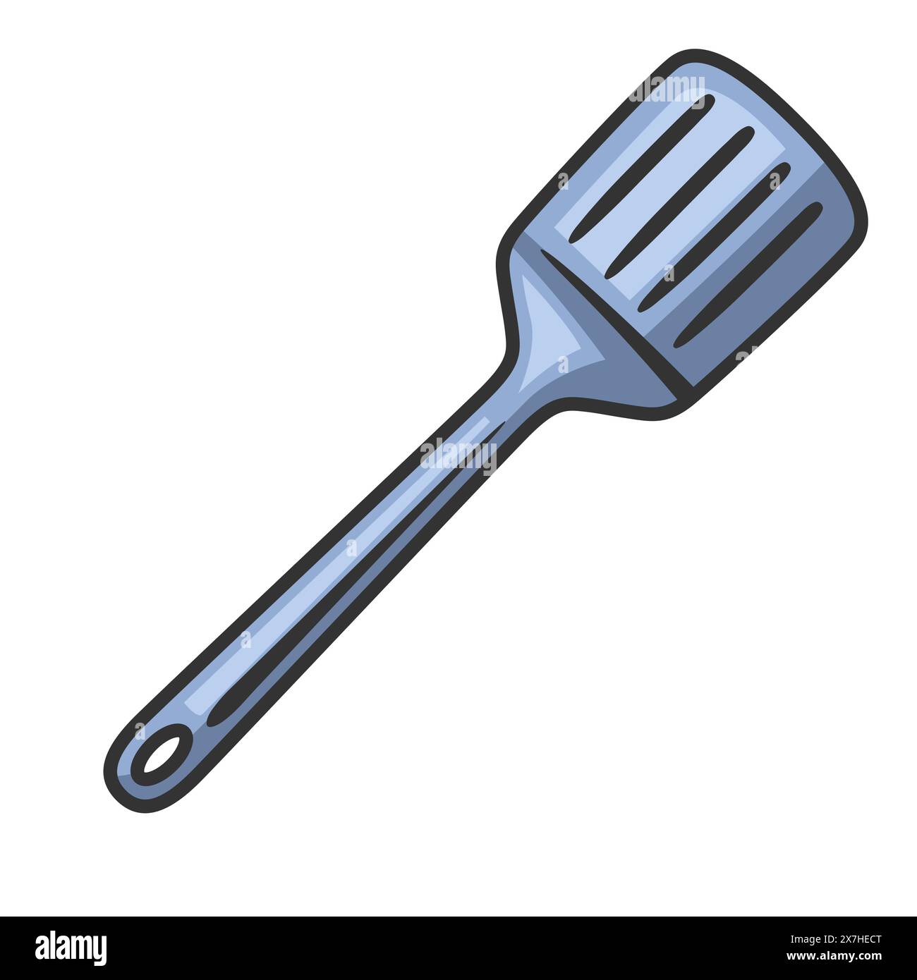 Illustration of cooking spatula. Stylized kitchen and restaurant ...