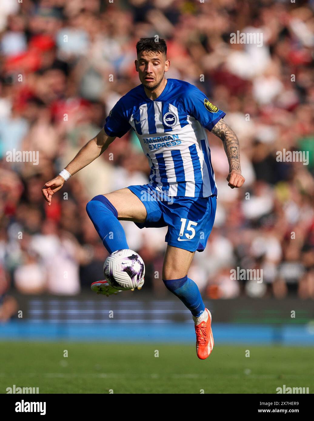 Brighton and Hove Albion's Jakub Moder in action during the Premier ...