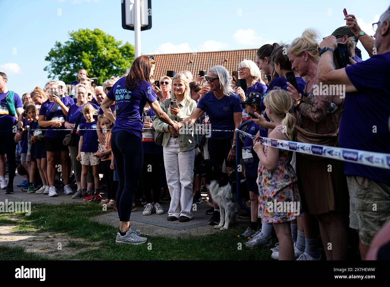 Kalundborg, Denmark. 20th May, 2024. Queen Mary runs five kilometers ...