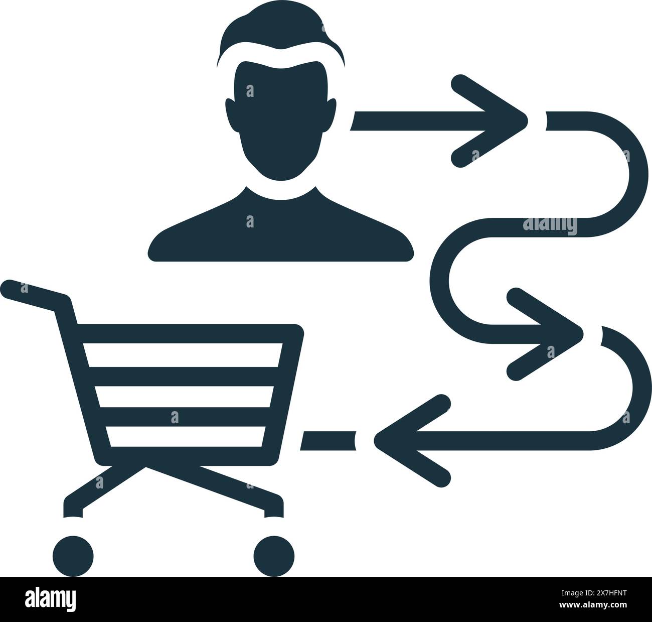 Customer Journey Mapping icon. Monochrome simple User Behavior icon for ...