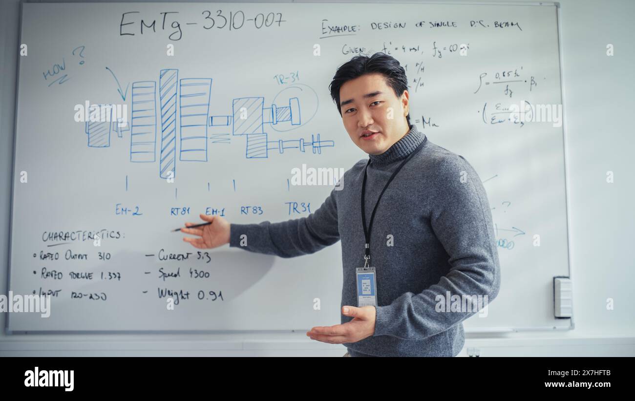 Portrait of Asian Professor Giving Speach at Online Conference Video ...