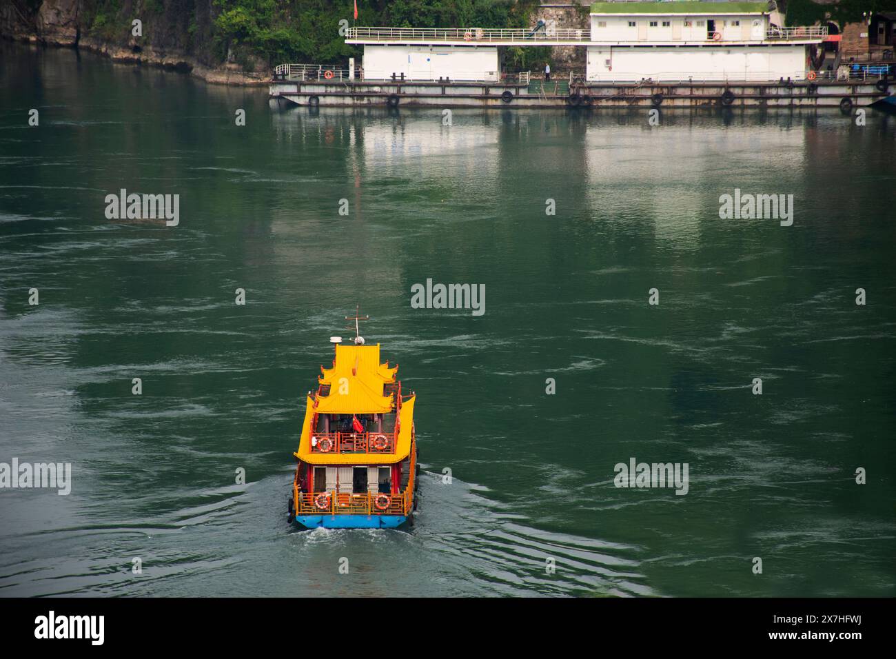 Local boat cruise or ship ferry send receive chinese people passengers ...