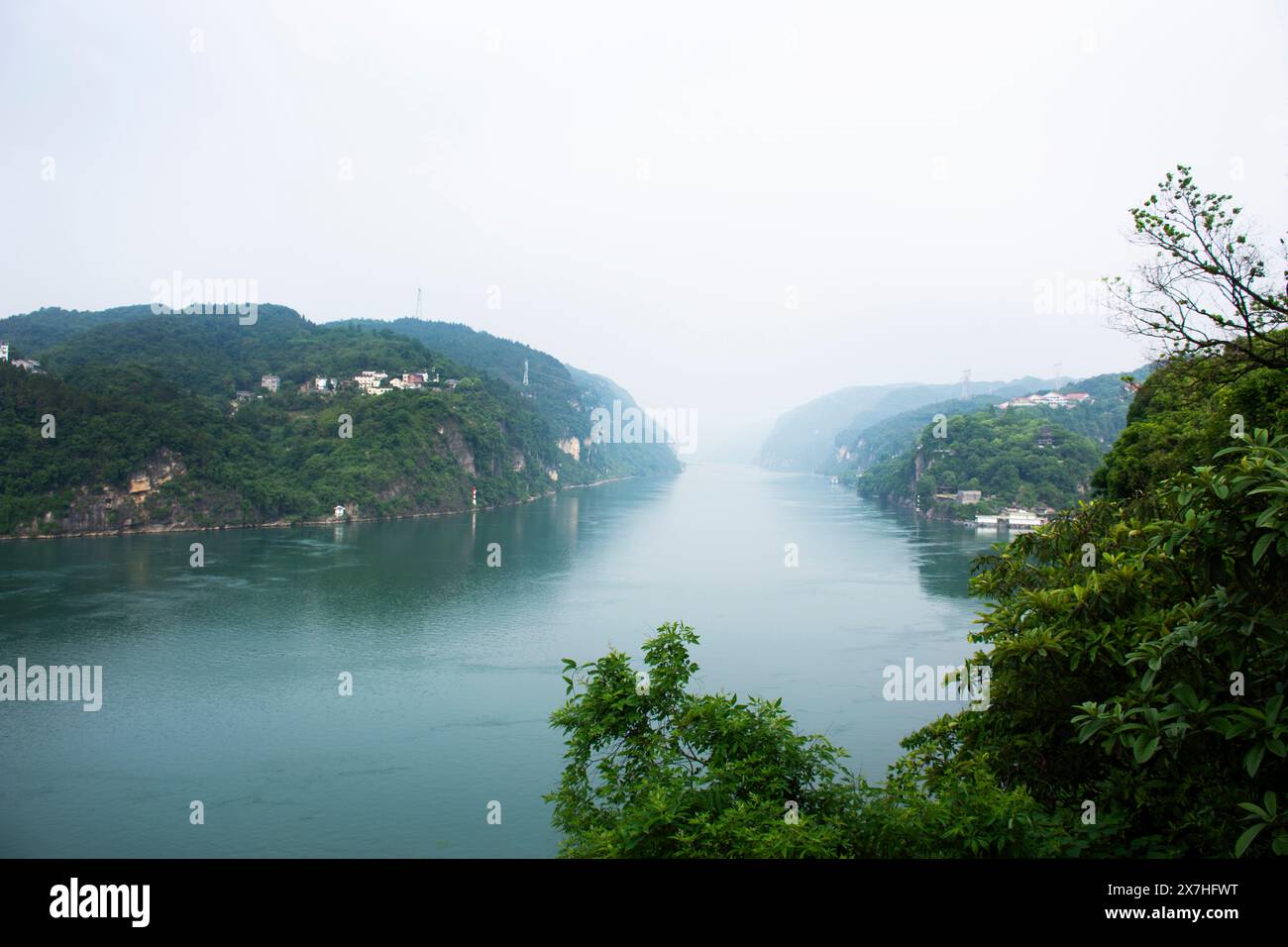 View landscape and range mountain of three gorges in yangtze river or ...