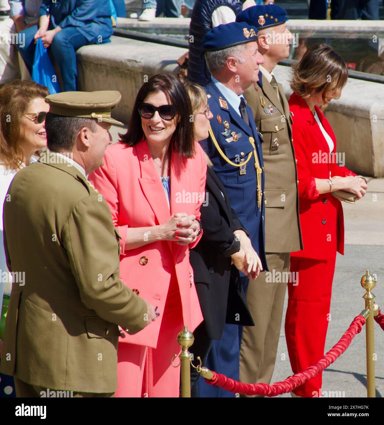 Mayoress Gema Igual and senior military soldiers and dignitaries at the ...