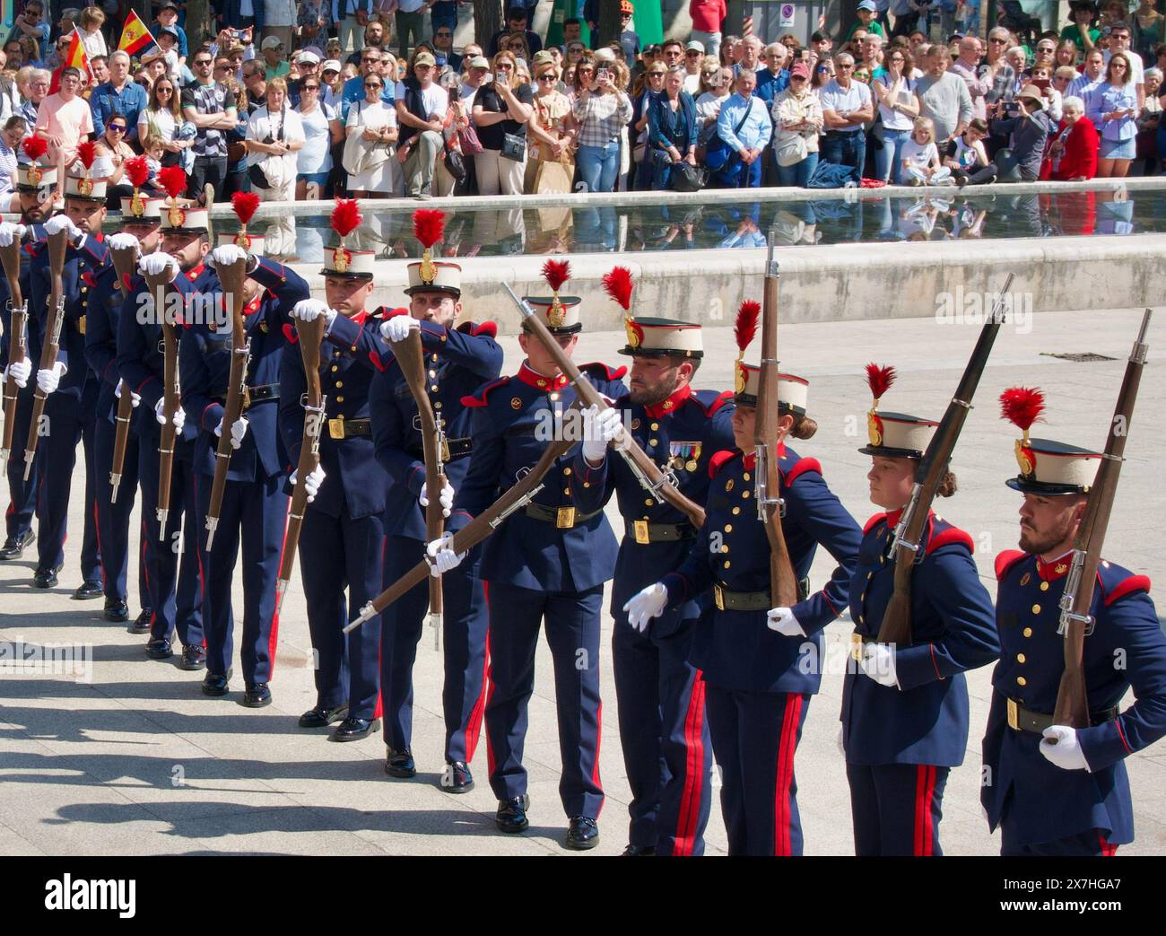 Military display by fusiliers of the Royal Guard in front of the ...