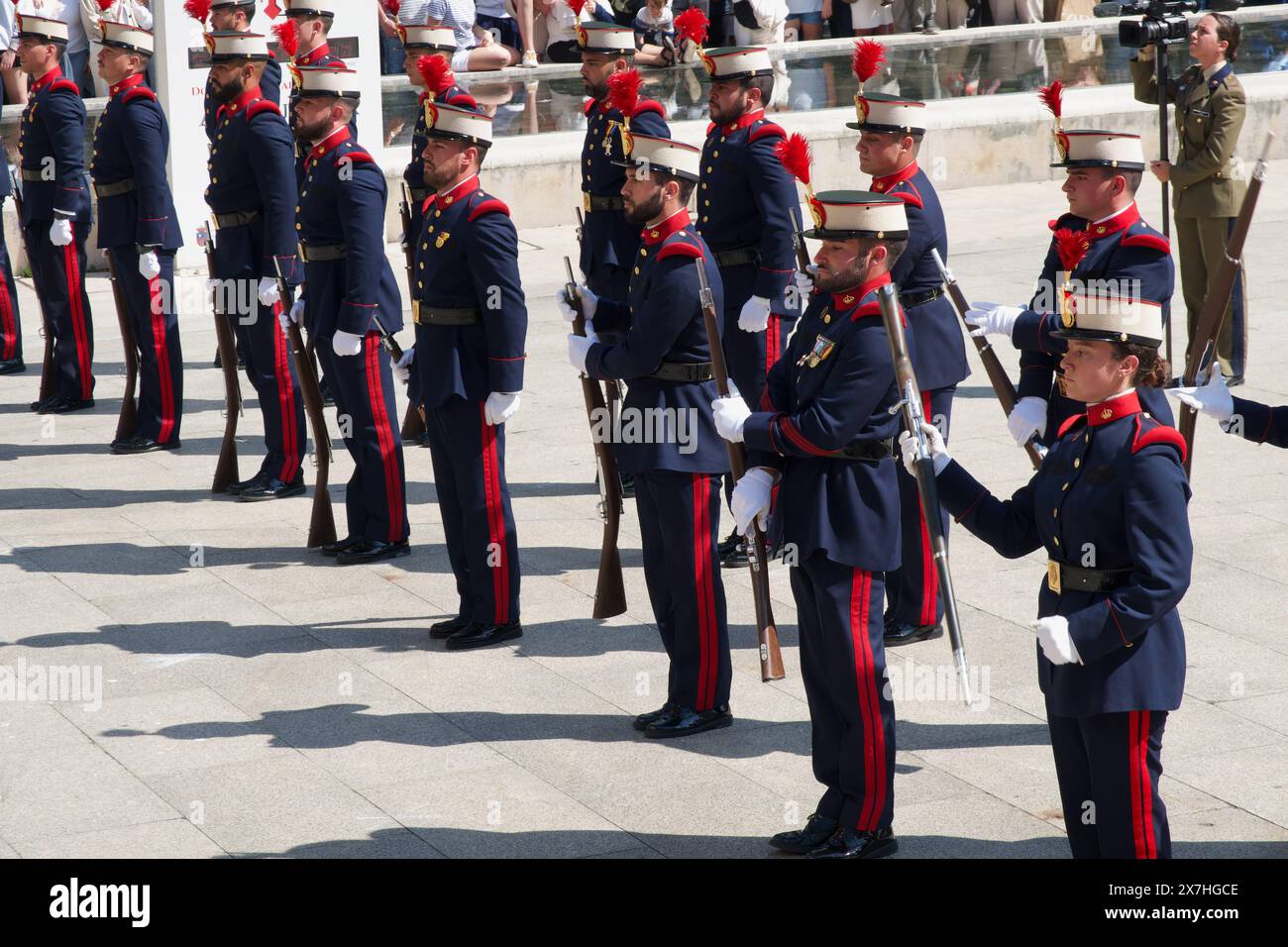 Military display by fusiliers of the Royal Guard in front of the ...