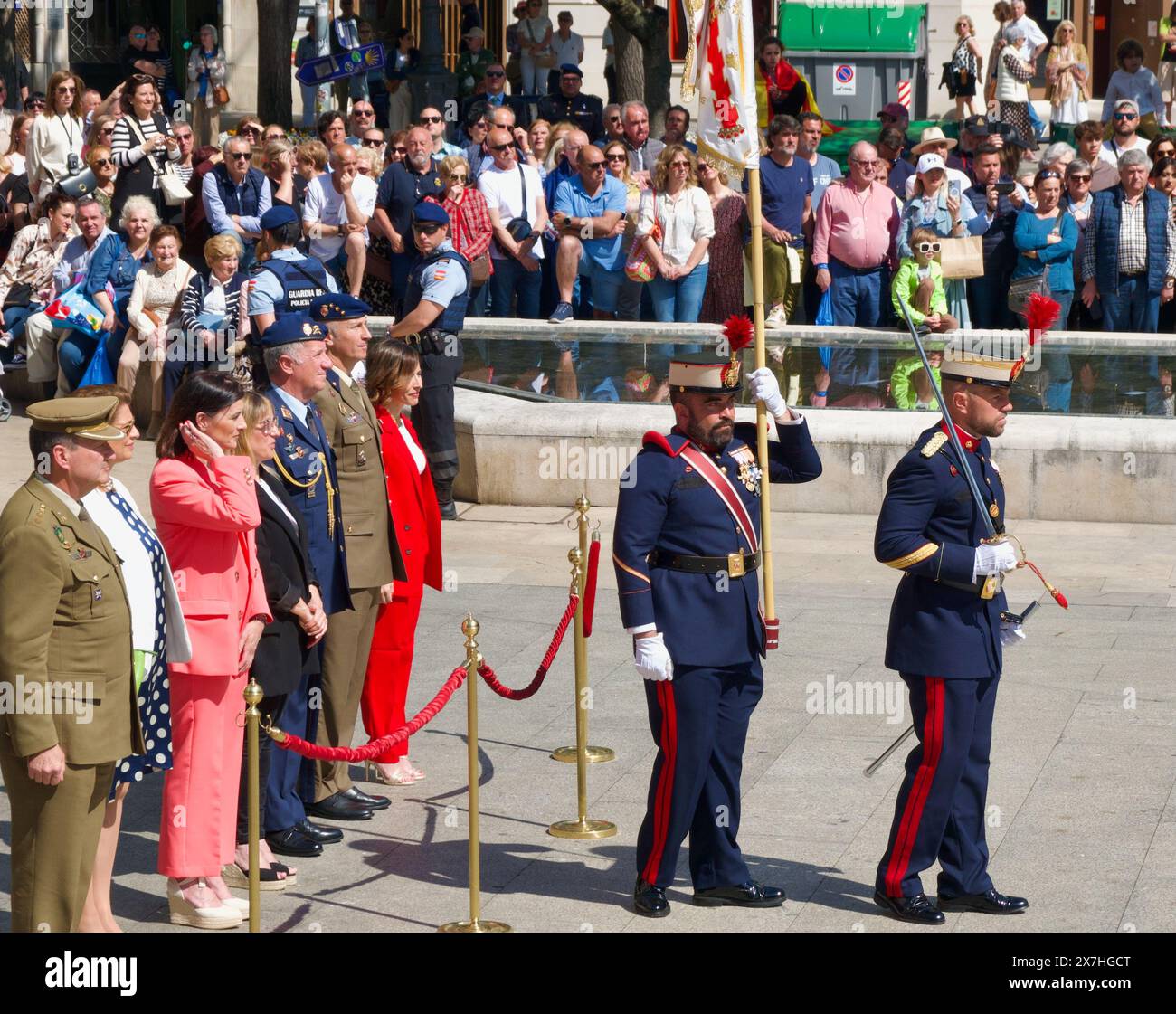 Mayoress Gema Igual and senior military soldiers and dignitaries at the ...