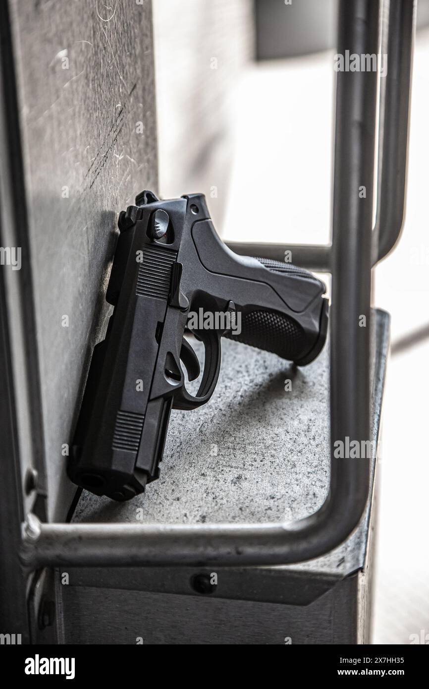 Modern semi-automatic pistol. Armament for the army and police. Short ...