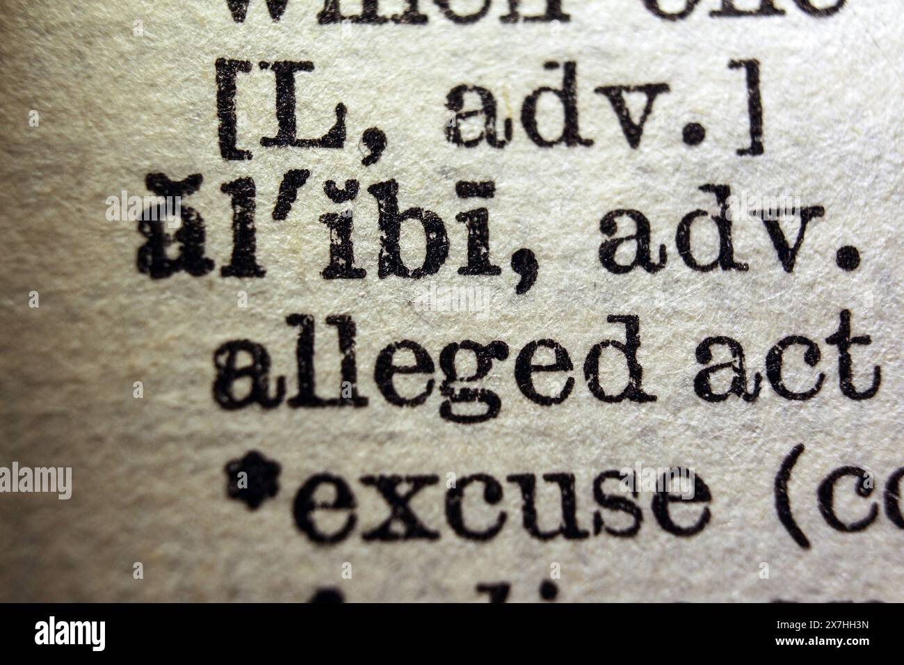 Alleged word hi-res stock photography and images - Alamy