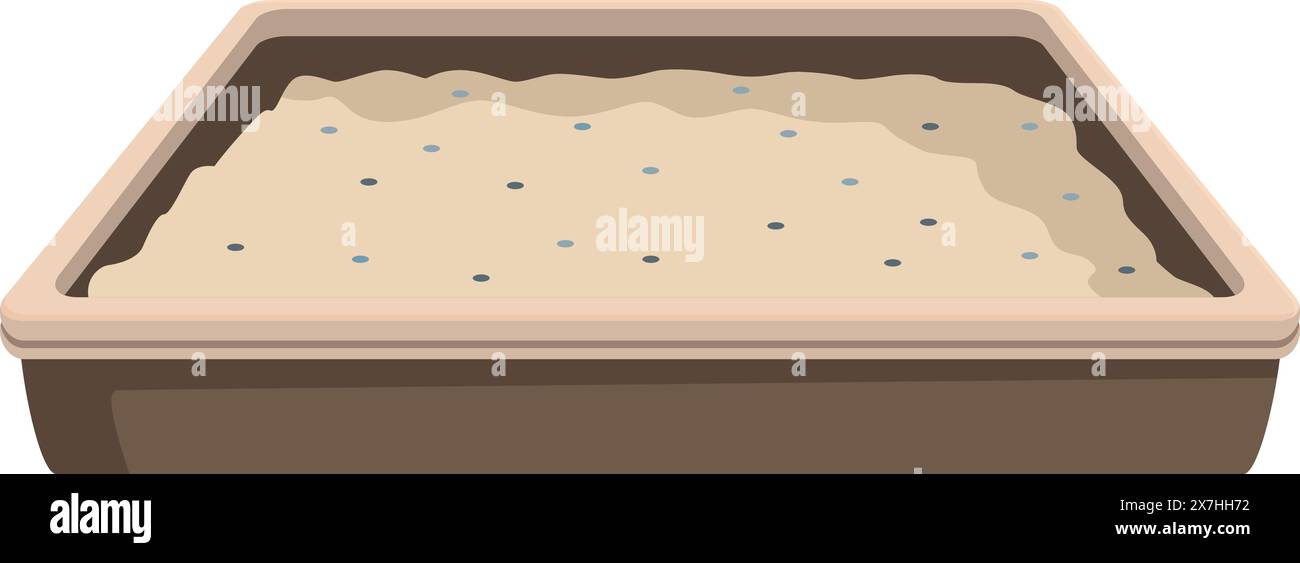 Vector graphics of a simple sandbox filled with sand, isolated on a ...